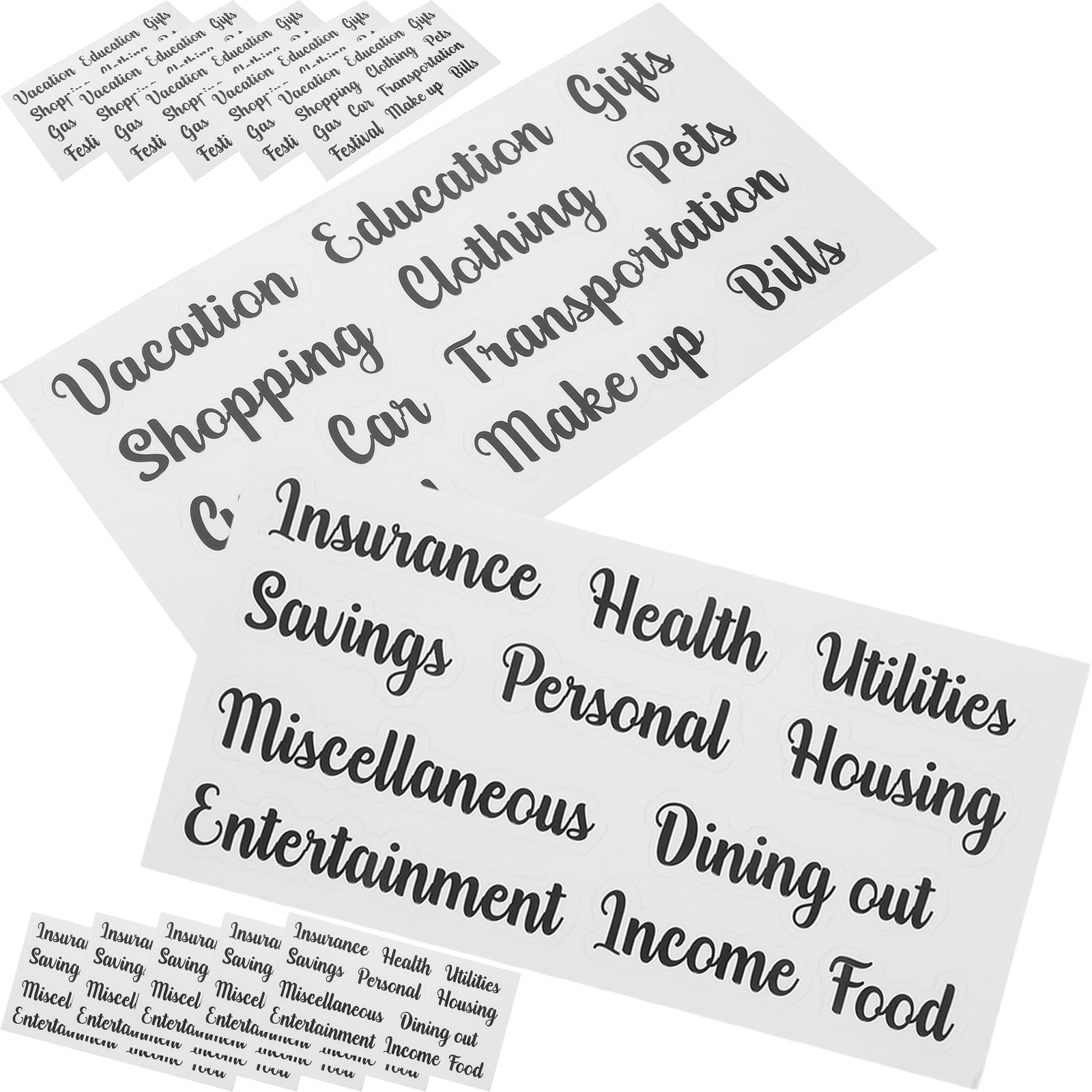 10 Sets Envelopes Budgeting Stickers Planner Vinyl Cash Classified ...