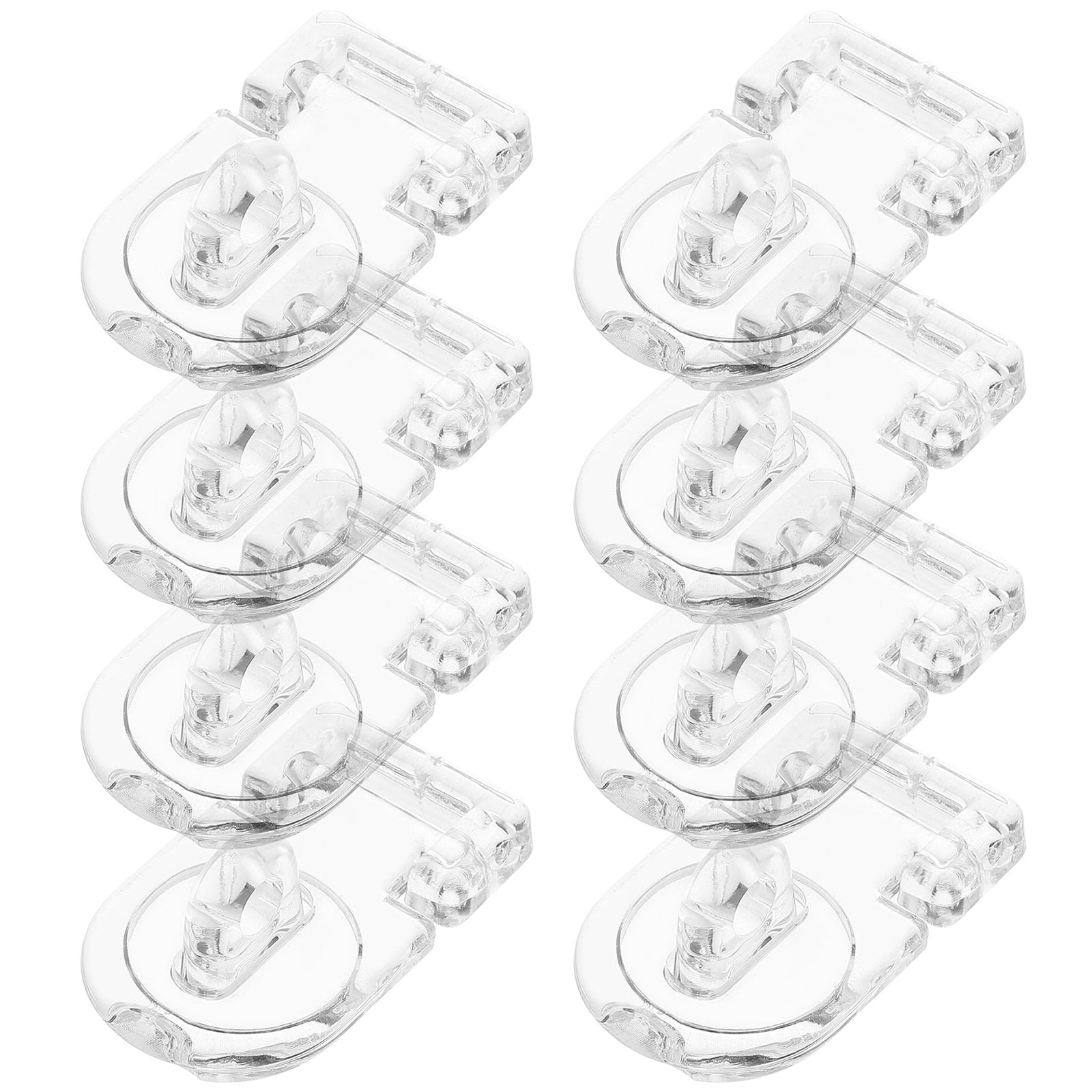 10 Sets Flat Mount Hinge Locks Clear Acrylic Hasp with Buckle Cabinets ...