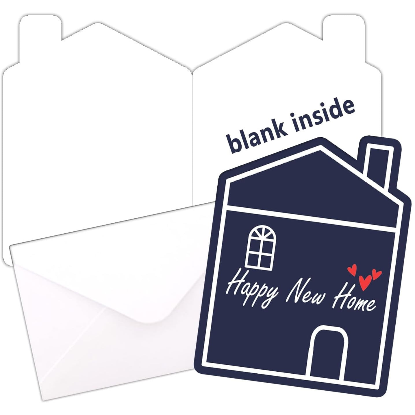 10 Sets House Shaped Greeting Card Thank You Note Card with Envelopes ...