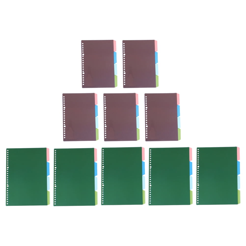 10 Sets Index Separator Page Tab Dividers Plastic Labels Notebook ...