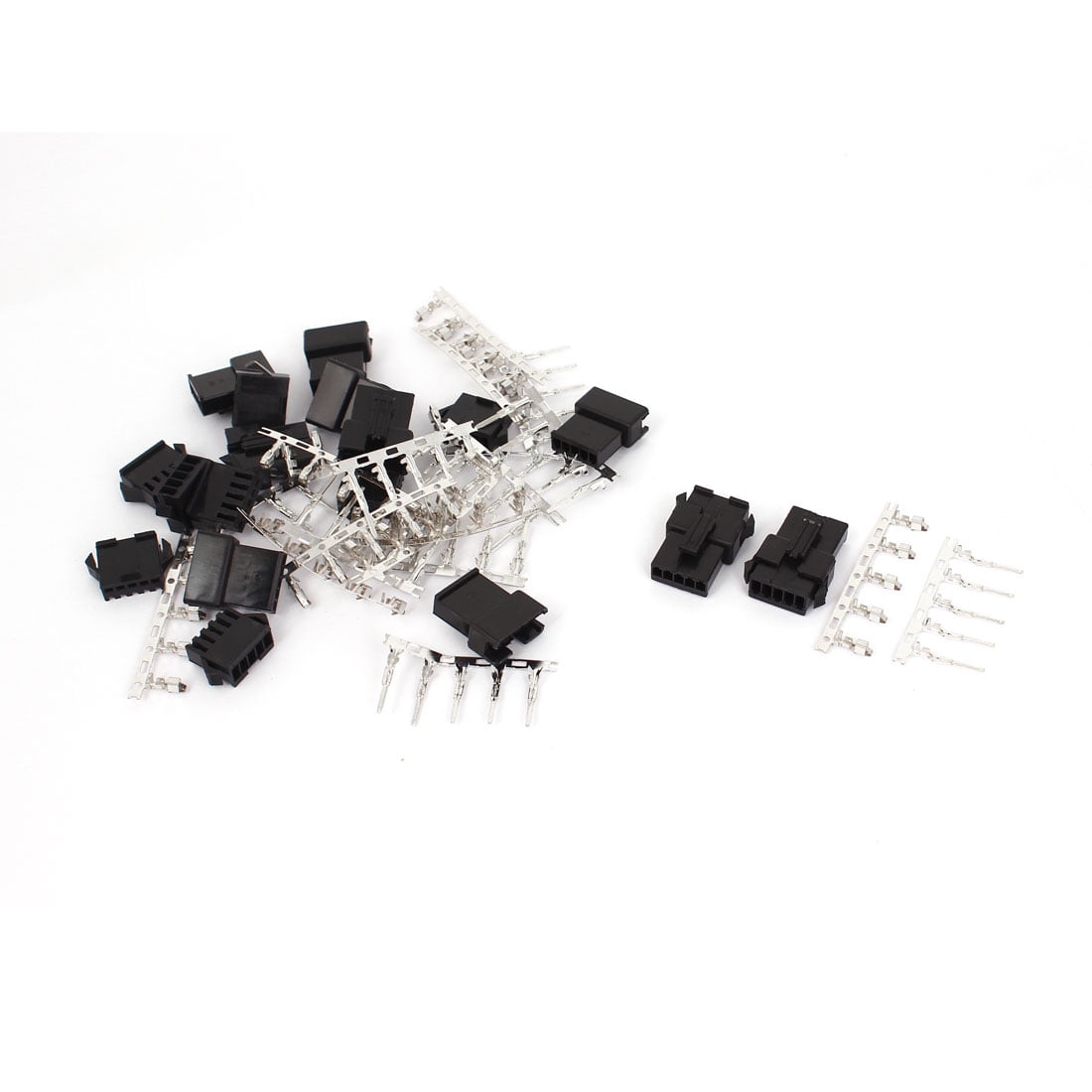 10 Sets JST-SM 5-Pin Plug Terminal Connector Male + Female 2.5mm Pitch ...