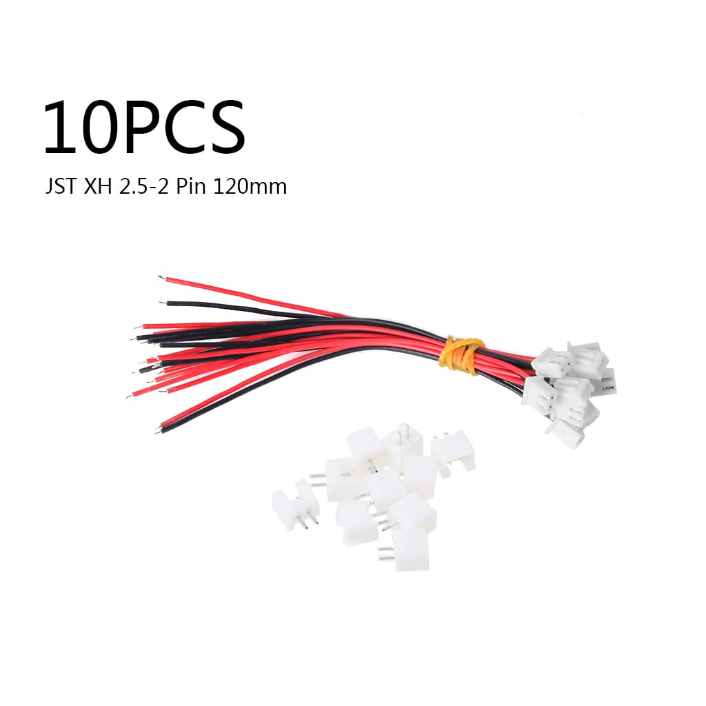 10 Sets JST XH 2.5-2 Pin Battery Connector Plug Female & Male with ...