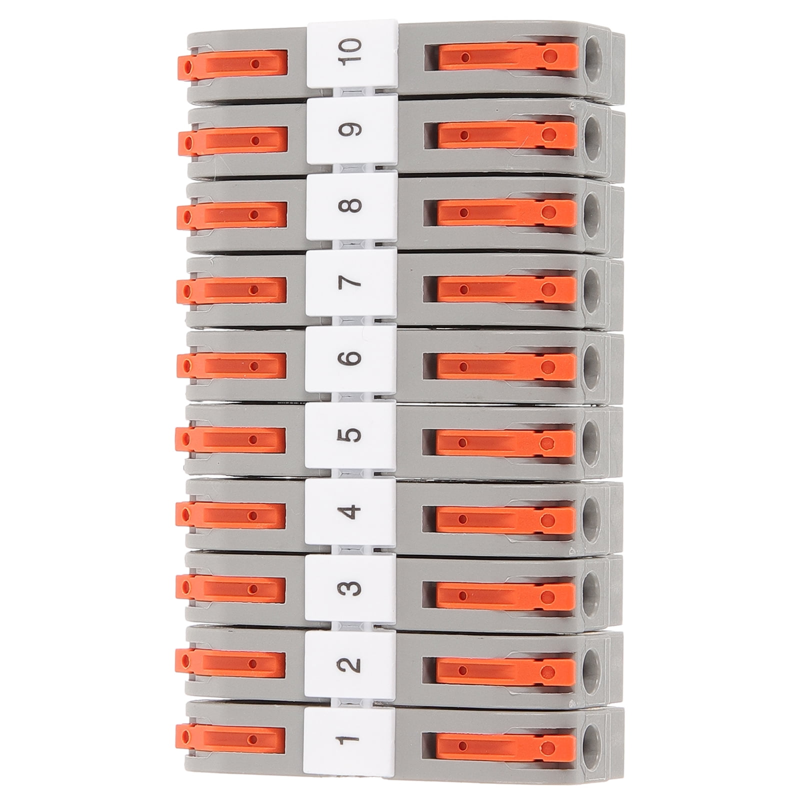 10 Sets Kit Rail Terminal Solid Wire Connector 4.5x2.5 Grey - Walmart.com