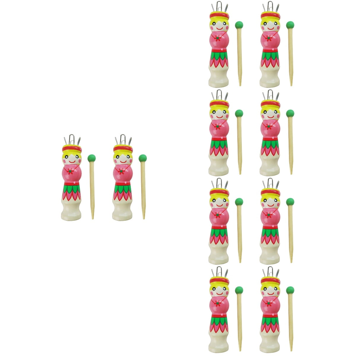 10 Sets Knit Spool Loom Set Yarn Knitting Spool Rope Hook Knitting Tool ...