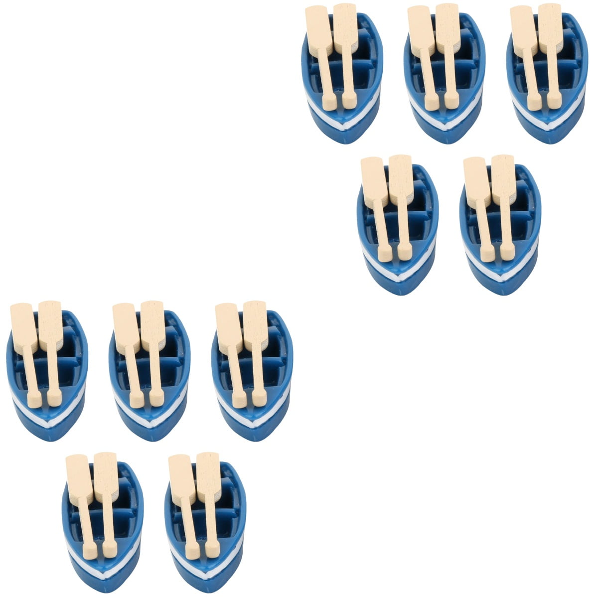 10 Sets Lovely Miniature Rowboat Little Resin Boat for Fairy Garden ...