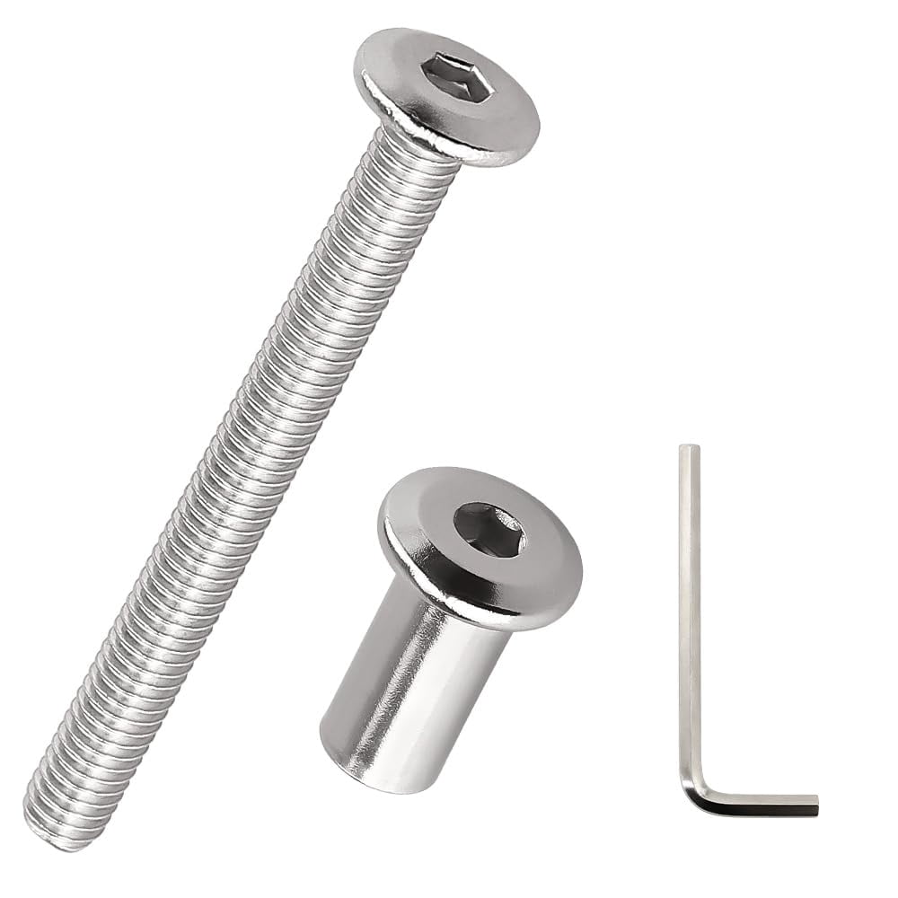 10-Sets M6-1.0 x 60mm Flat Head Binding Screws with M6 x 15mm Binding ...
