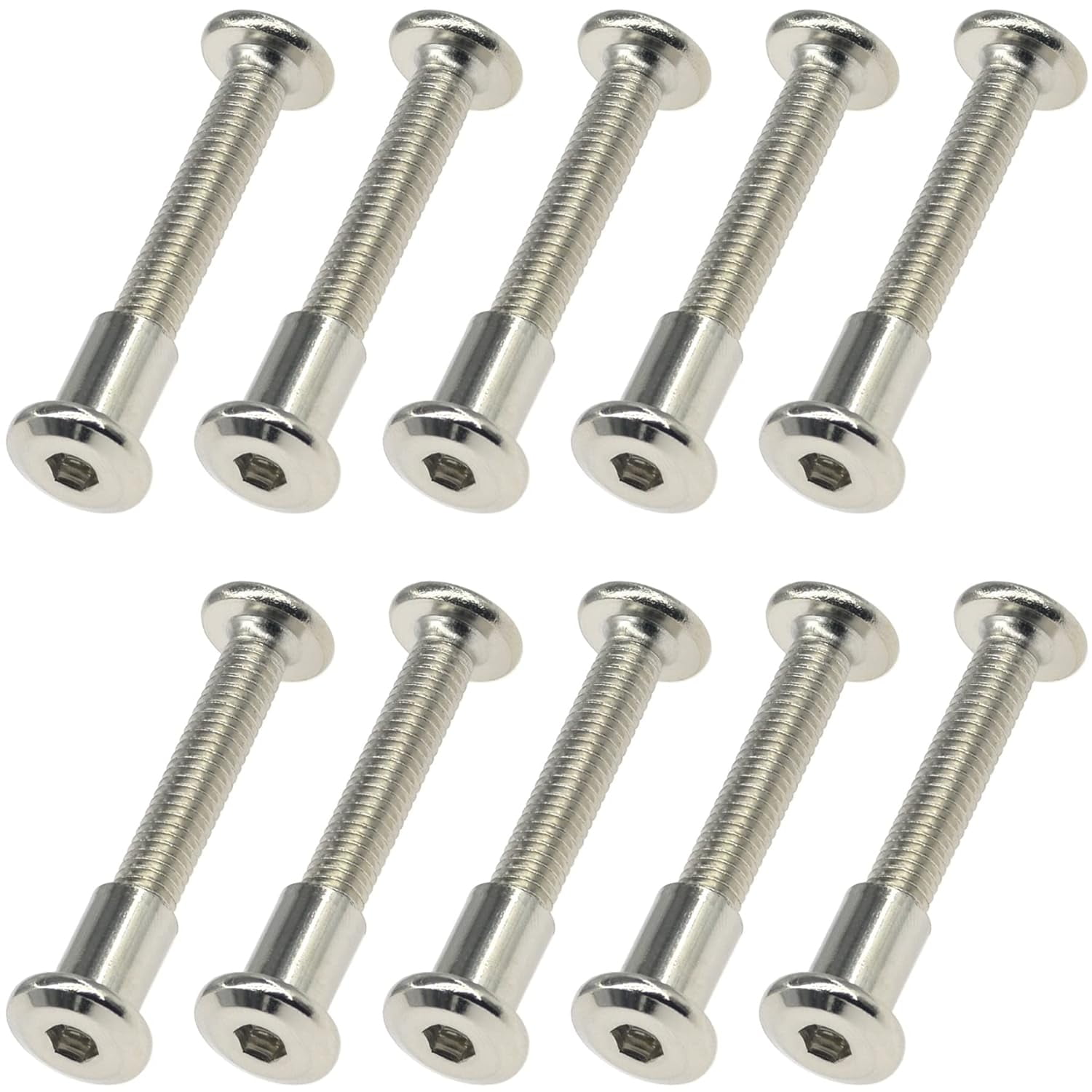 10 Sets M6*35 Hex Socket Furniture Pair-Locking Connection Screws Bolts ...