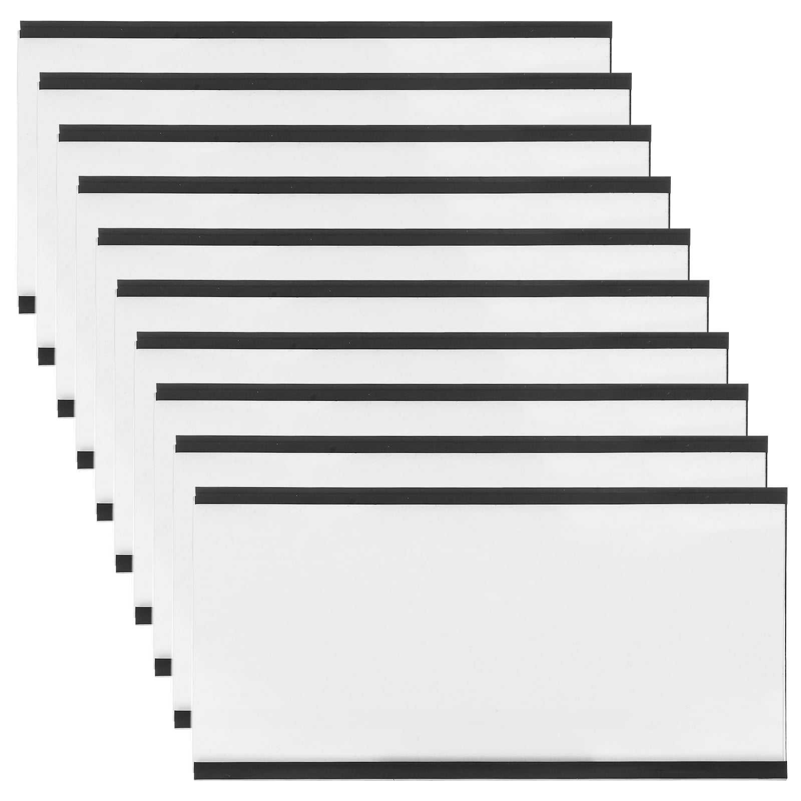 10 Sets Magnetic Label Holders for Shelving Reusable Paper Inserts Easy ...