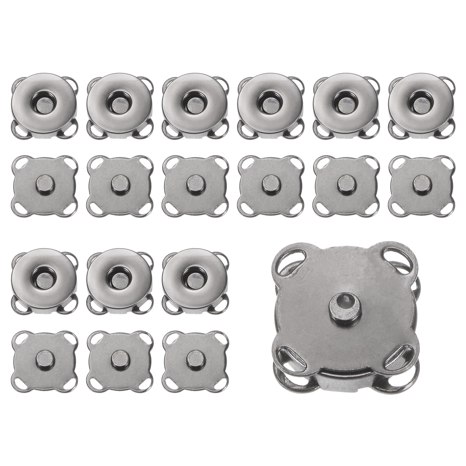 10 Sets Magnetic Snap 14mm Metal Fasteners for Clothing Purse, Gunmetal ...