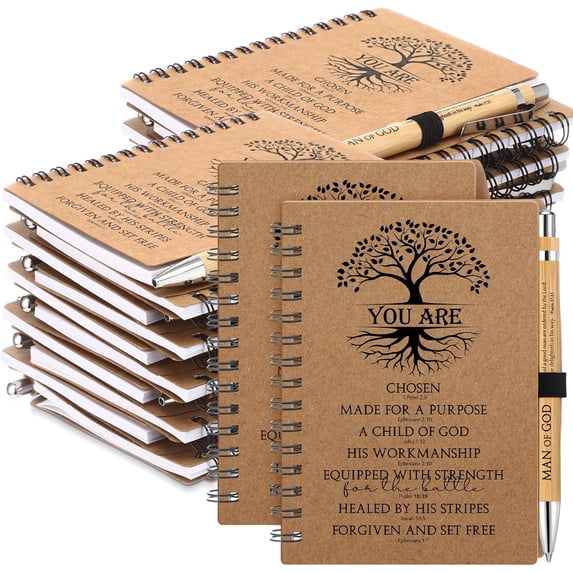 10 Sets Man of God Gifts for Men Christian Fathers Day Spiral Notebooks ...