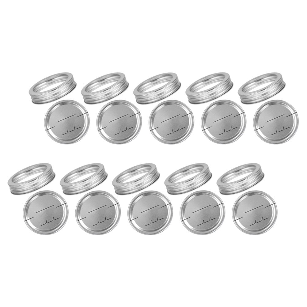 10 Sets Mason Jar Lids Wide Mouth Ordinary Tinplate - Walmart Business ...