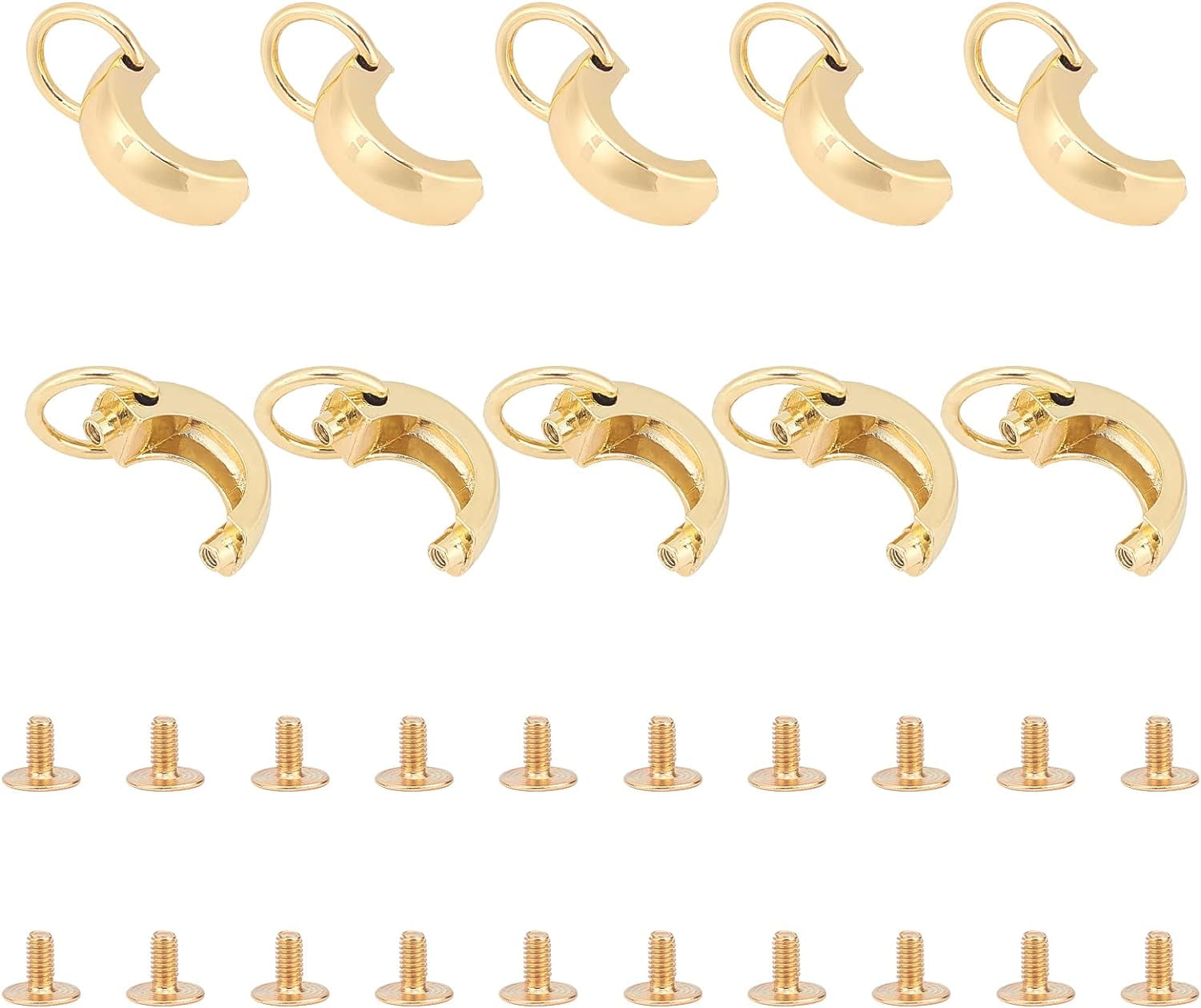 10 Sets Metal Bag Clip Buckle Suspension Clasp for Purses Gold Handbag ...