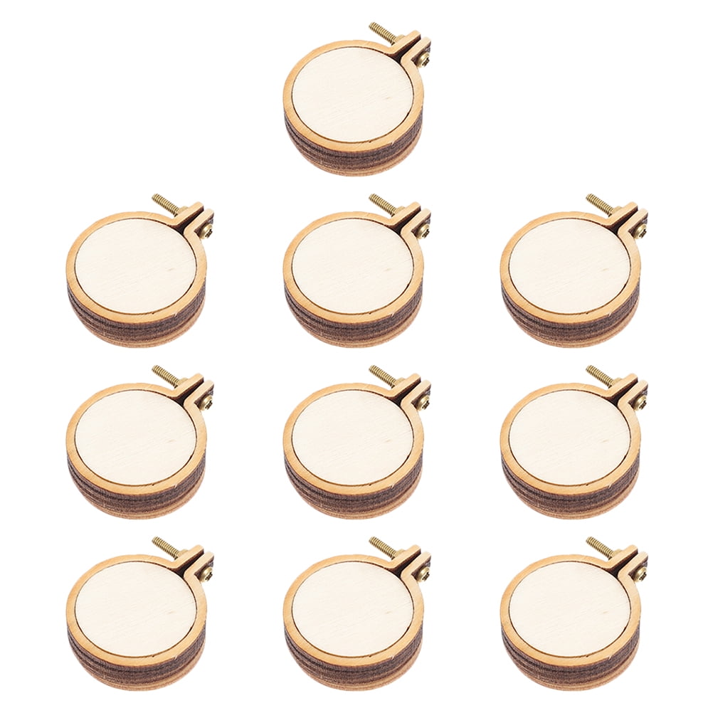 STRANDCHIC 10 Sets Mini Decorative Frames for Needlework Beige Wood ...