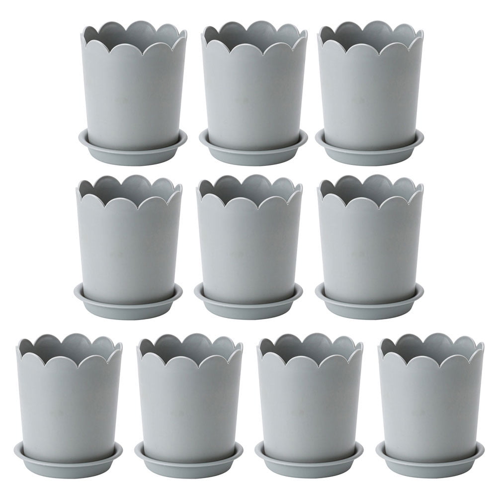 10 Sets Plastic Flowerpots Small Rose Planter Succulent Plant Nursery ...