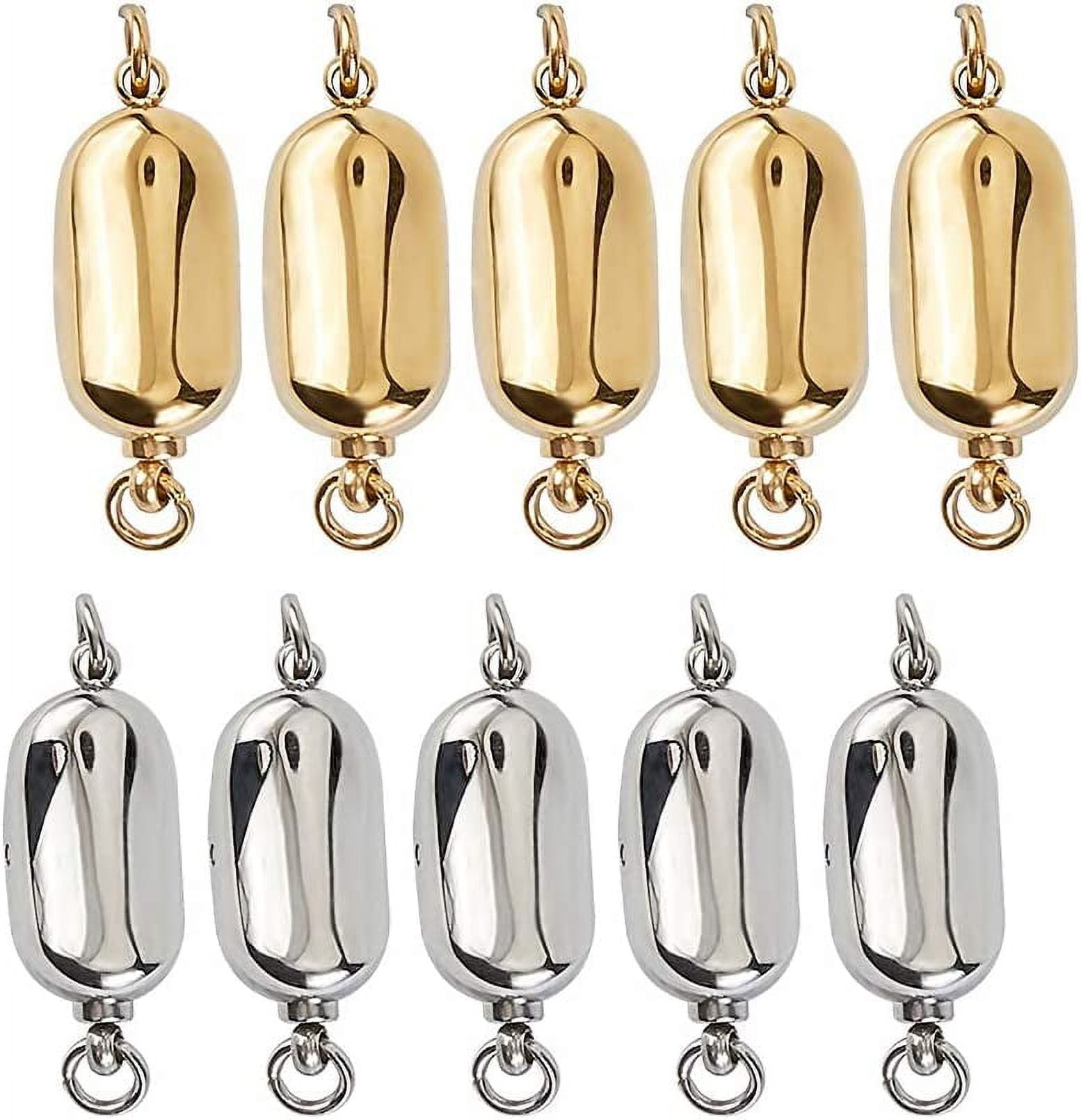 10 Sets Mixed Color 304 Stainless Steel Box Clasps Clasps Findings ...