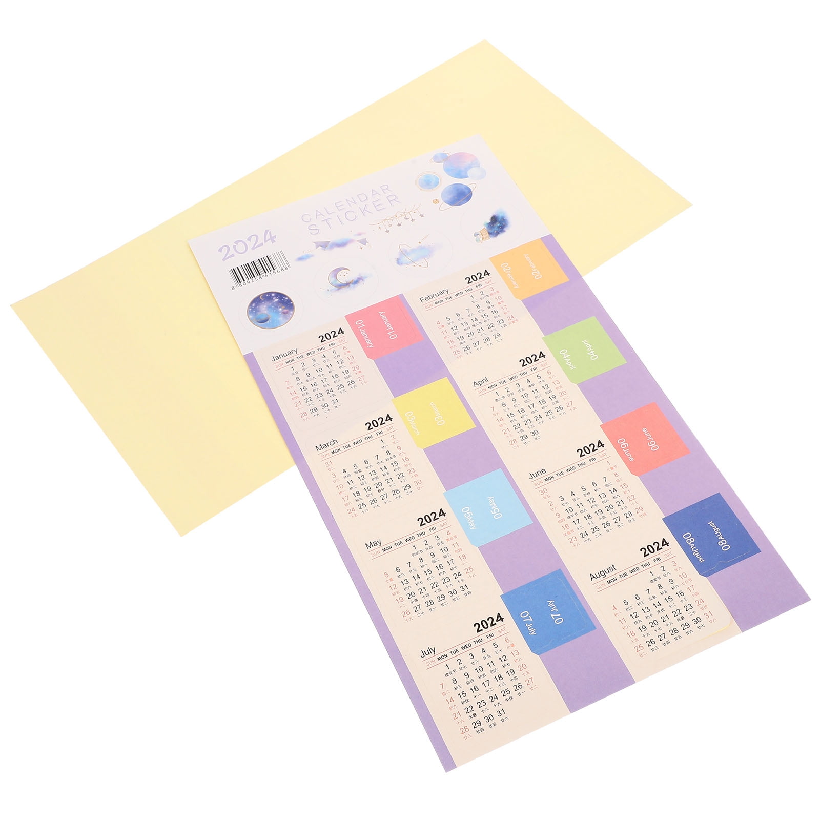 10 Sets Notepad Calendar Label Stickers Calendar Stickers for Notebook ...