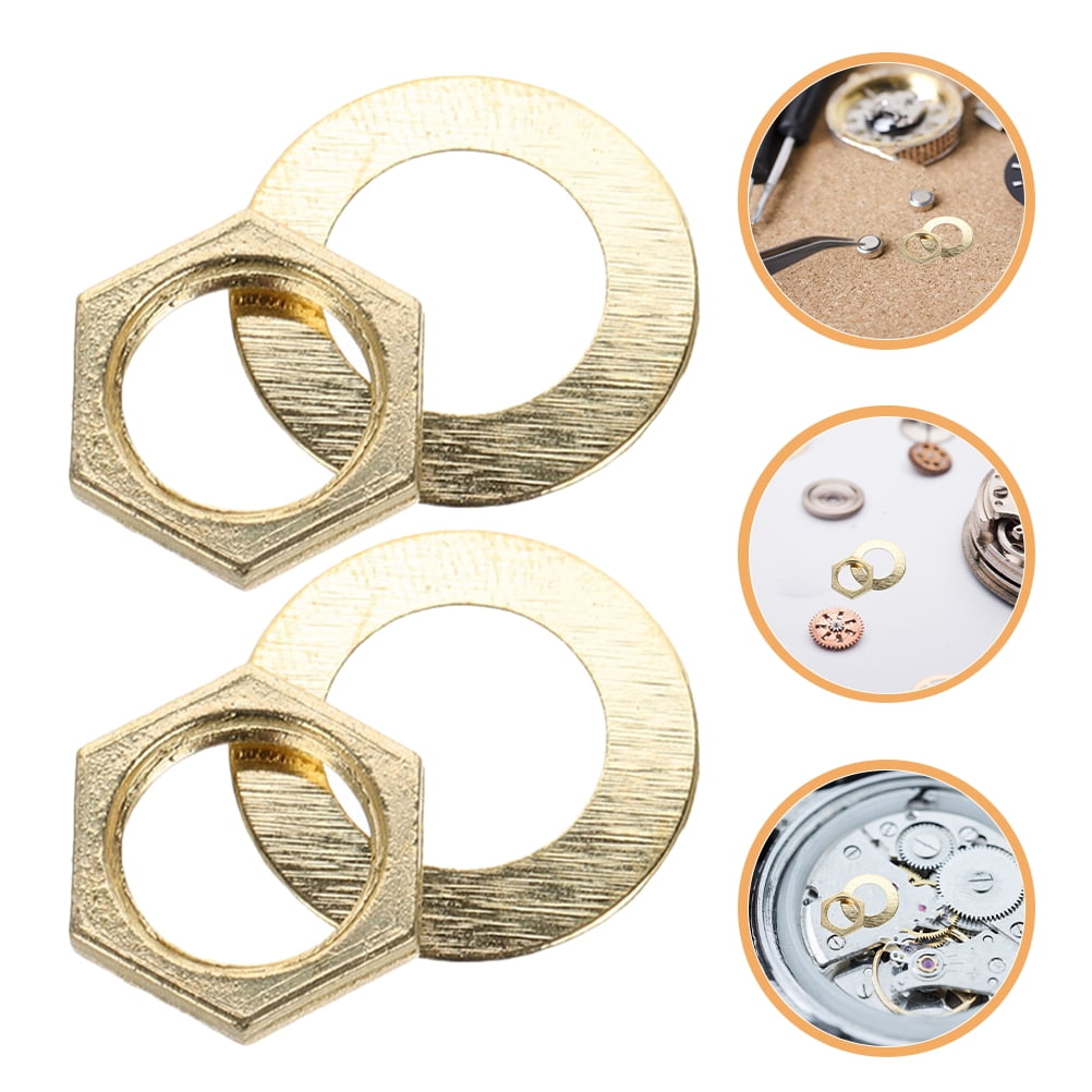 10 Sets Clock Nut and Washer Quartz Mechanism Replacement Fittings for ...