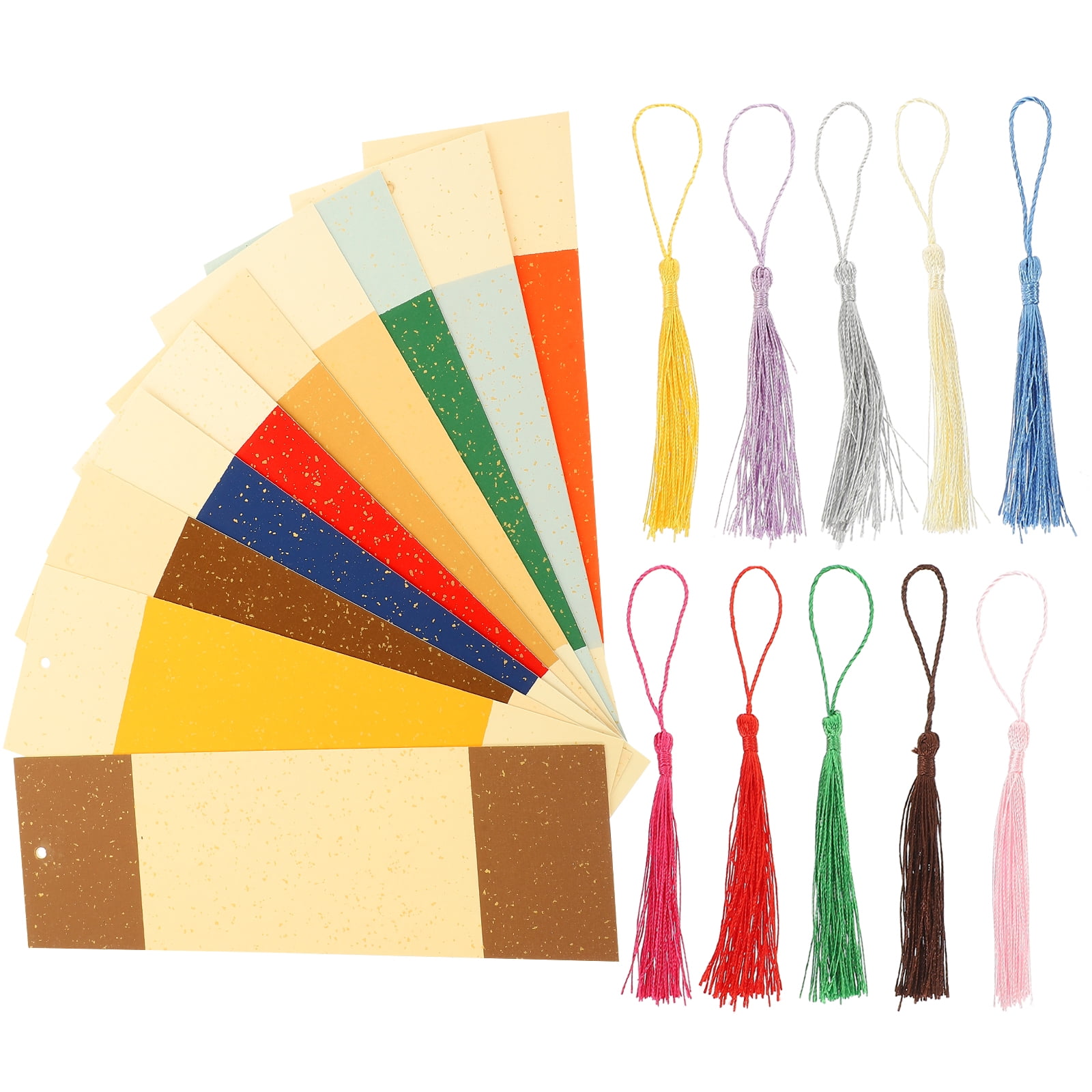 10 Sets Paper Soft Card Bookmark Labels Bookmarks for Kids Tassel DIY ...