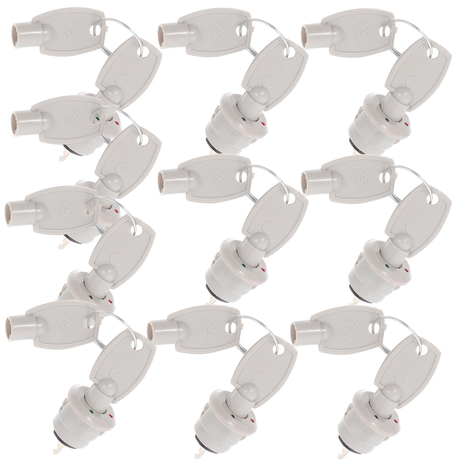 10 Sets Plastic Key Switch Electronic Locking System Heavy-Duty Key ...