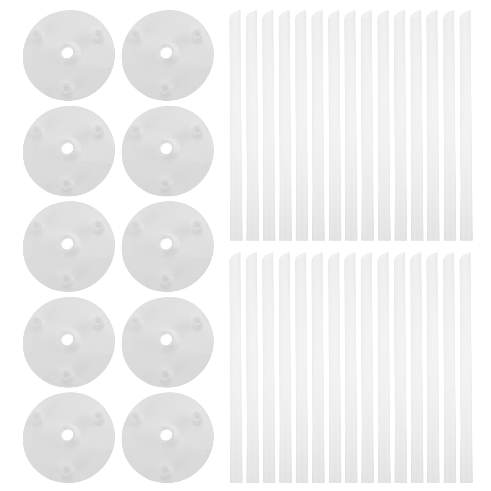 10 Sets Practical Cake Piling Support and Straw Multi-layer Cake Gasket ...