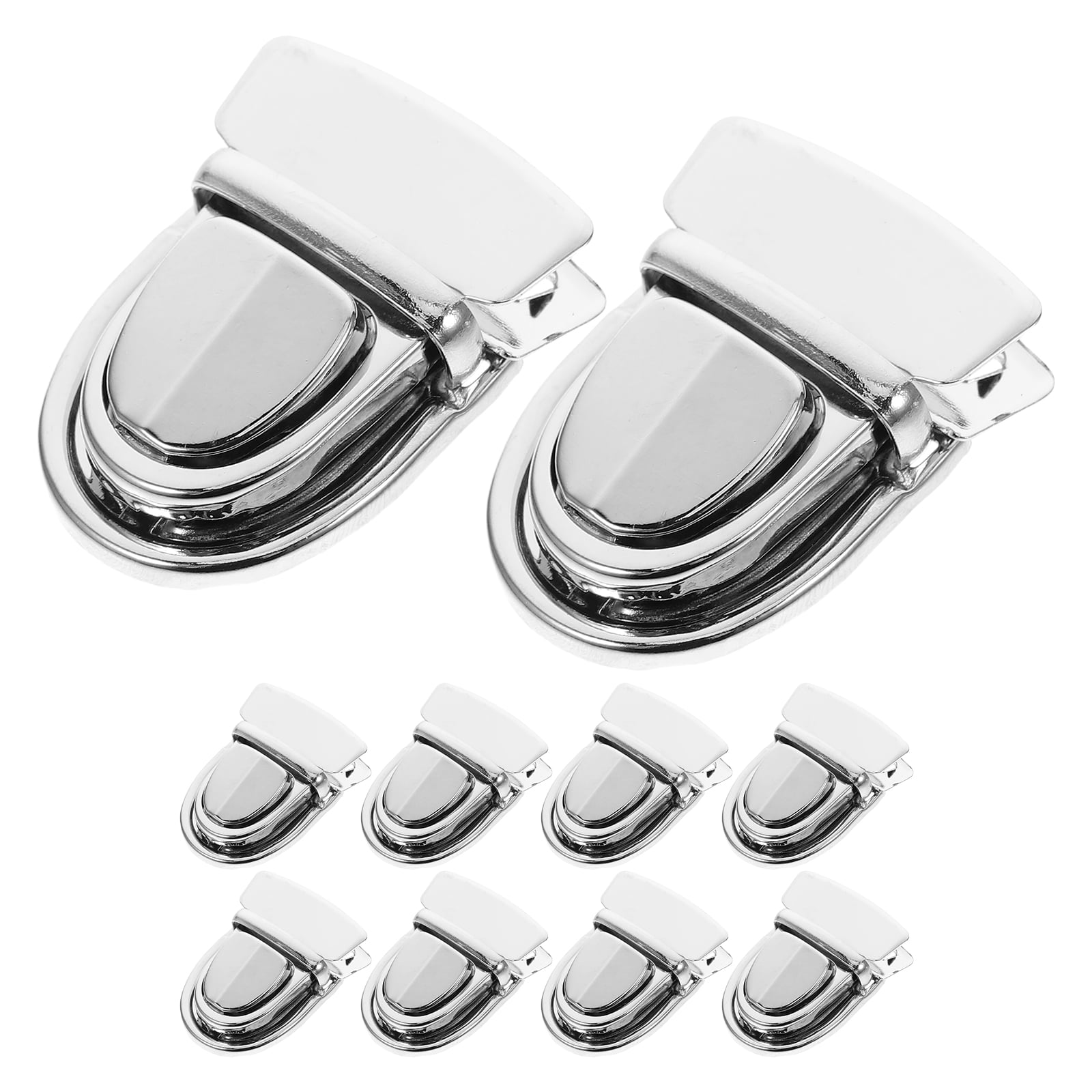 10 Sets Purse Buckles for Bag Making Hand Lock Fastener Silver ...