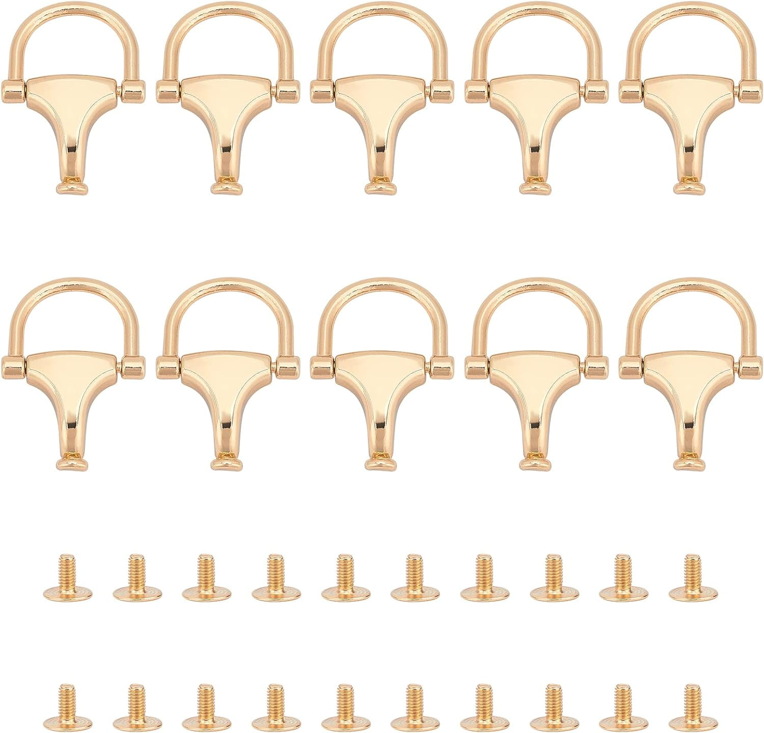 10 Sets Purse Suspension Clasp D Ring Stud Rivet for Bag Making ...