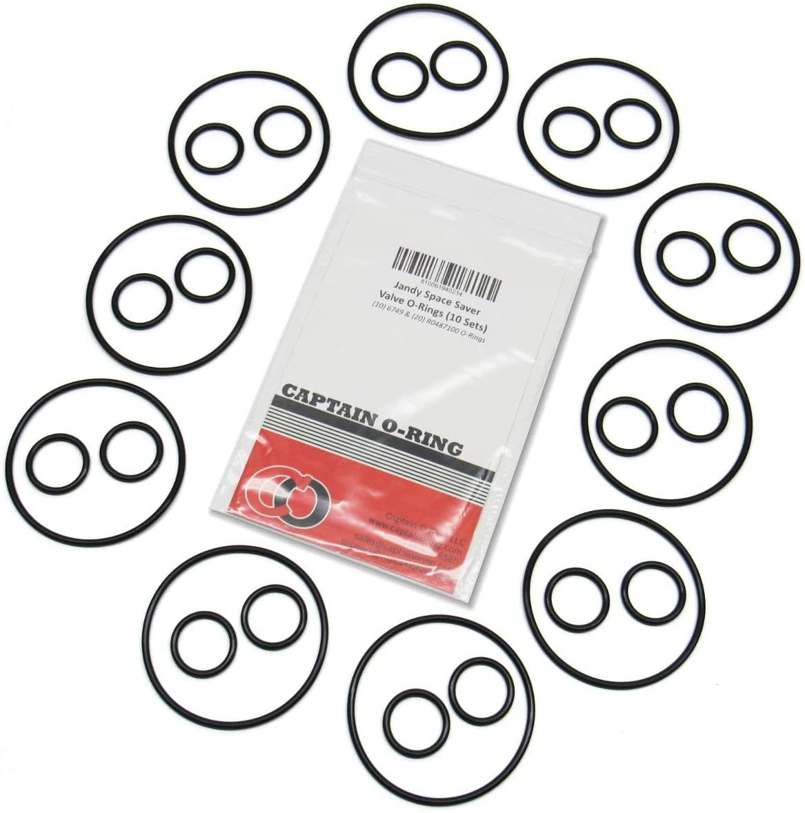 10 Sets Replacement Valve Cover & Stem O-Rings for Jandy Space Saver ...