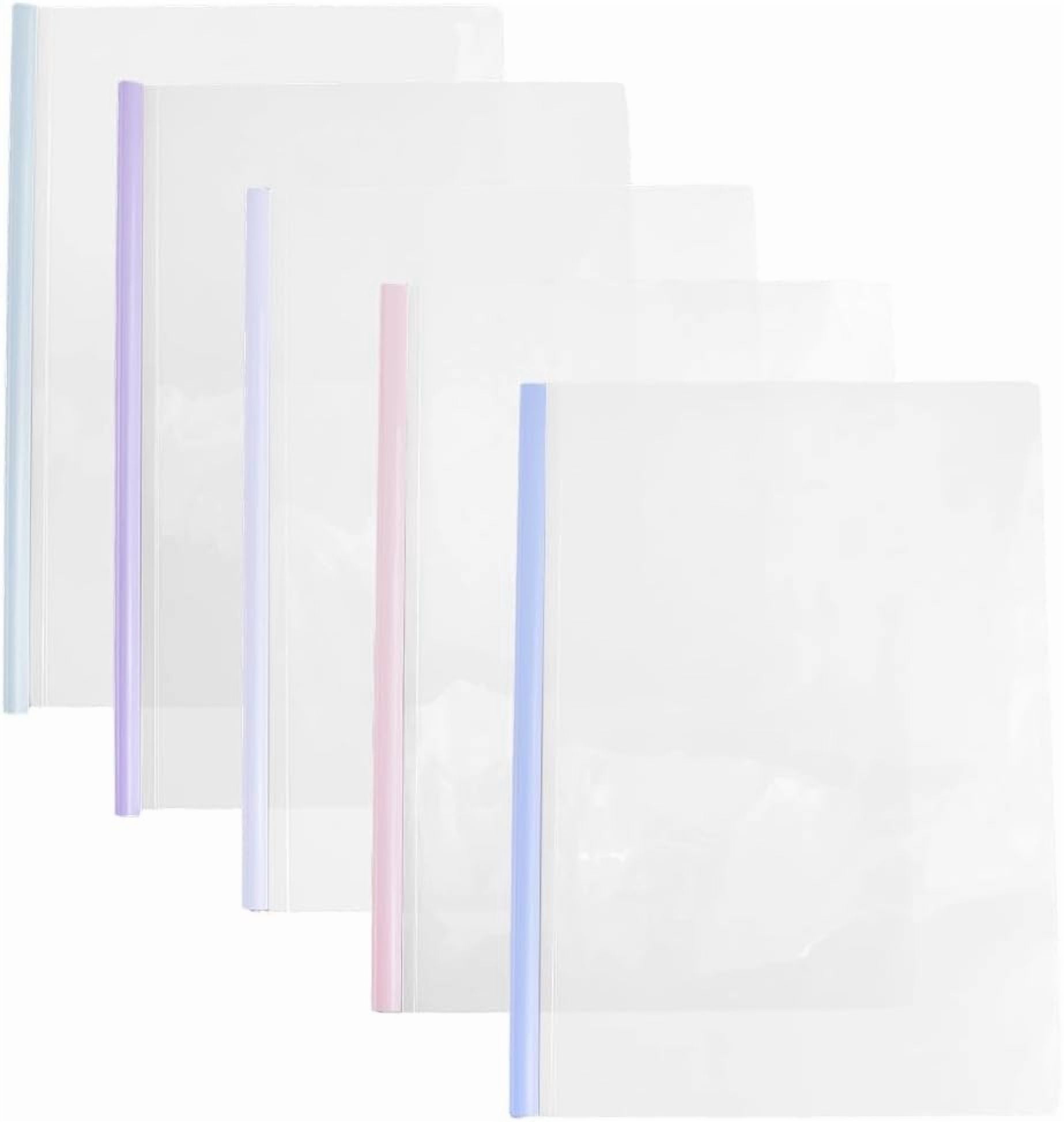 10 Sets Report Covers with Sliding Bar 5 Colors Capacity A4 Size Folder ...