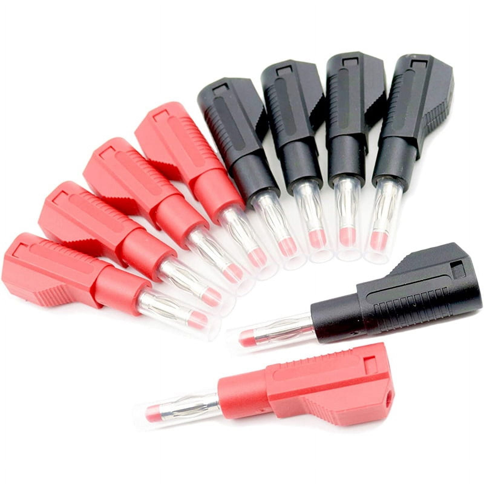 10 Sets Retractable Sheath 4Mm Banana Plug Connectors Stackable Wire ...