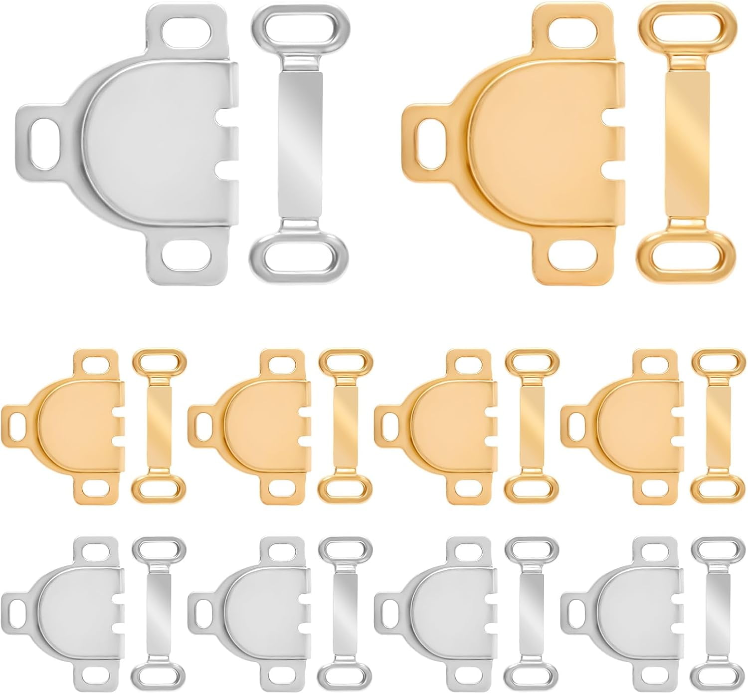 10 Sets Sewing Hooks and Eyes Closure Set Sclasps for Clothing ...