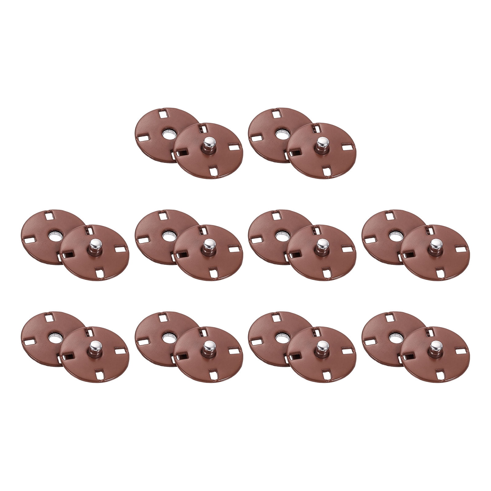 10 Sets Sewing Snap Buttons, 18mm Invisible Press Studs Buttons Sew-on ...