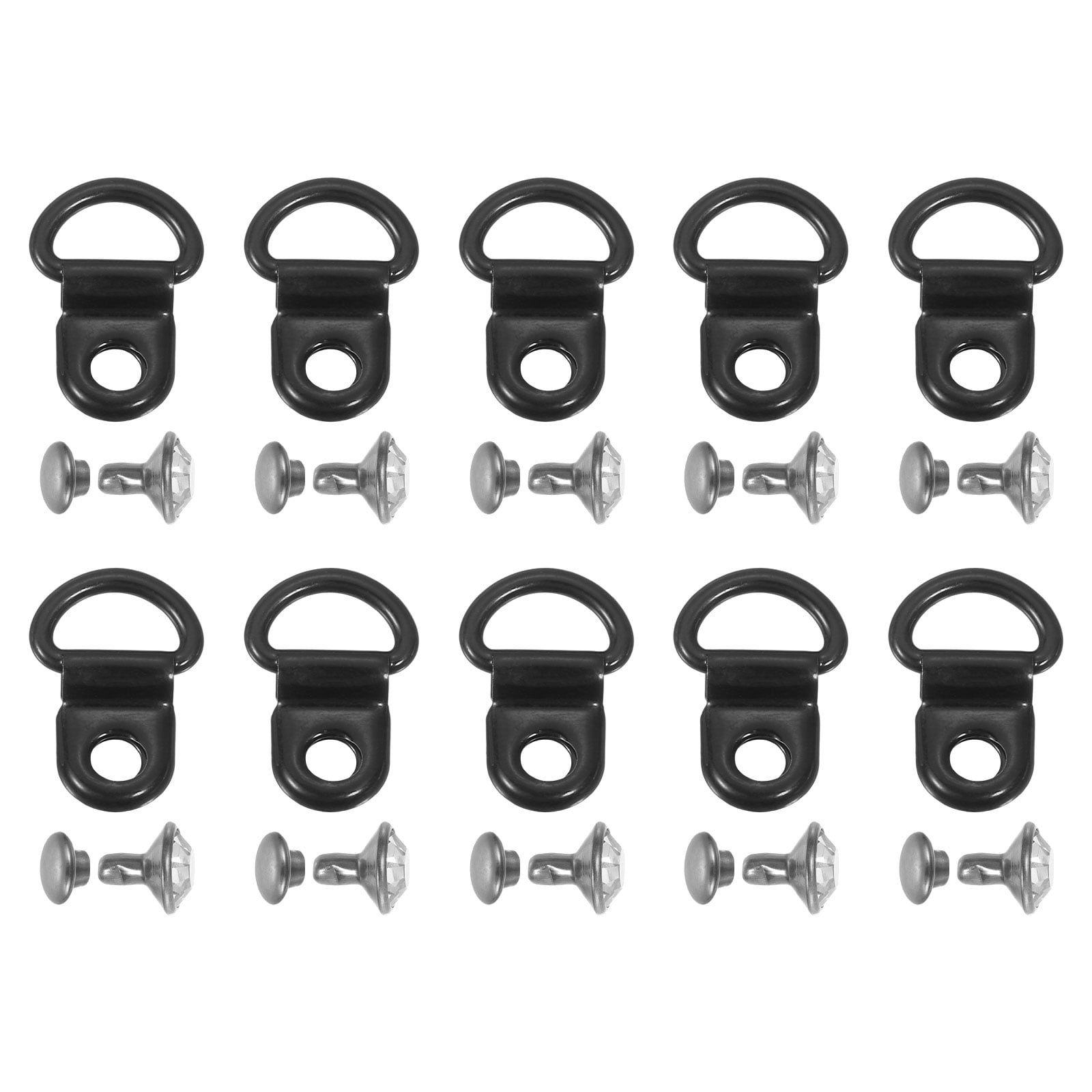 10 Sets Shoelace Hook, Boot Lace Hooks D‑Ring Eyelet Buckles with ...