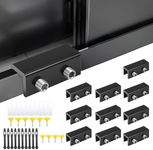 10 Sets Sliding Window Locks with Keys – Heavy-Duty Metal Security ...