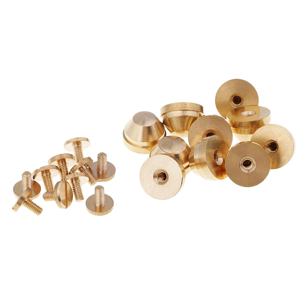 10 Sets Solid Brass Button Studs Rivets Spots For DIY Belt Leather ...