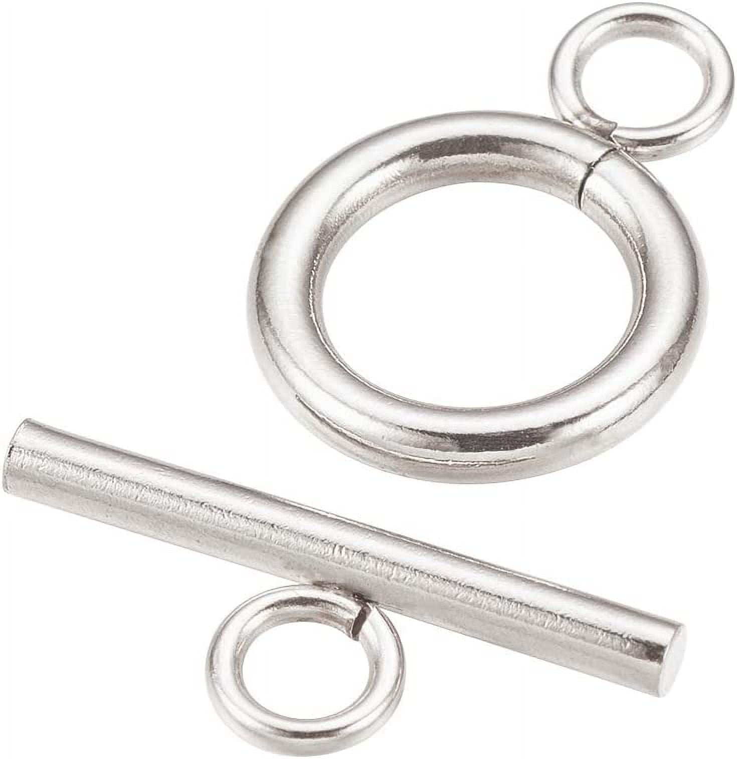 10 Sets Stainless Steel Toggle Clasps & Tbar Clasps for Necklace ...