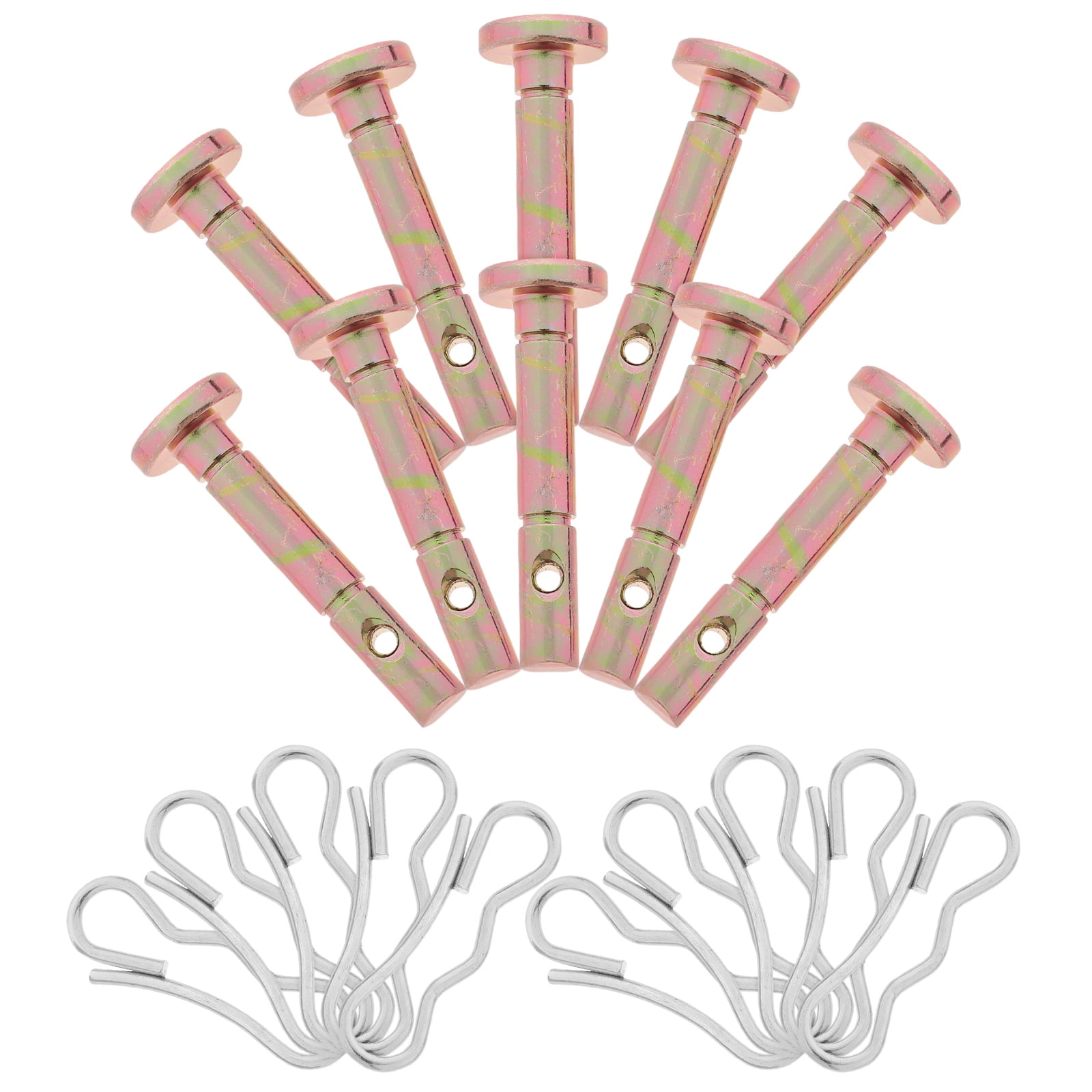 10 Sets Steel Shear Pins and Cotter Pins for Snow Blower Parts Kit High ...