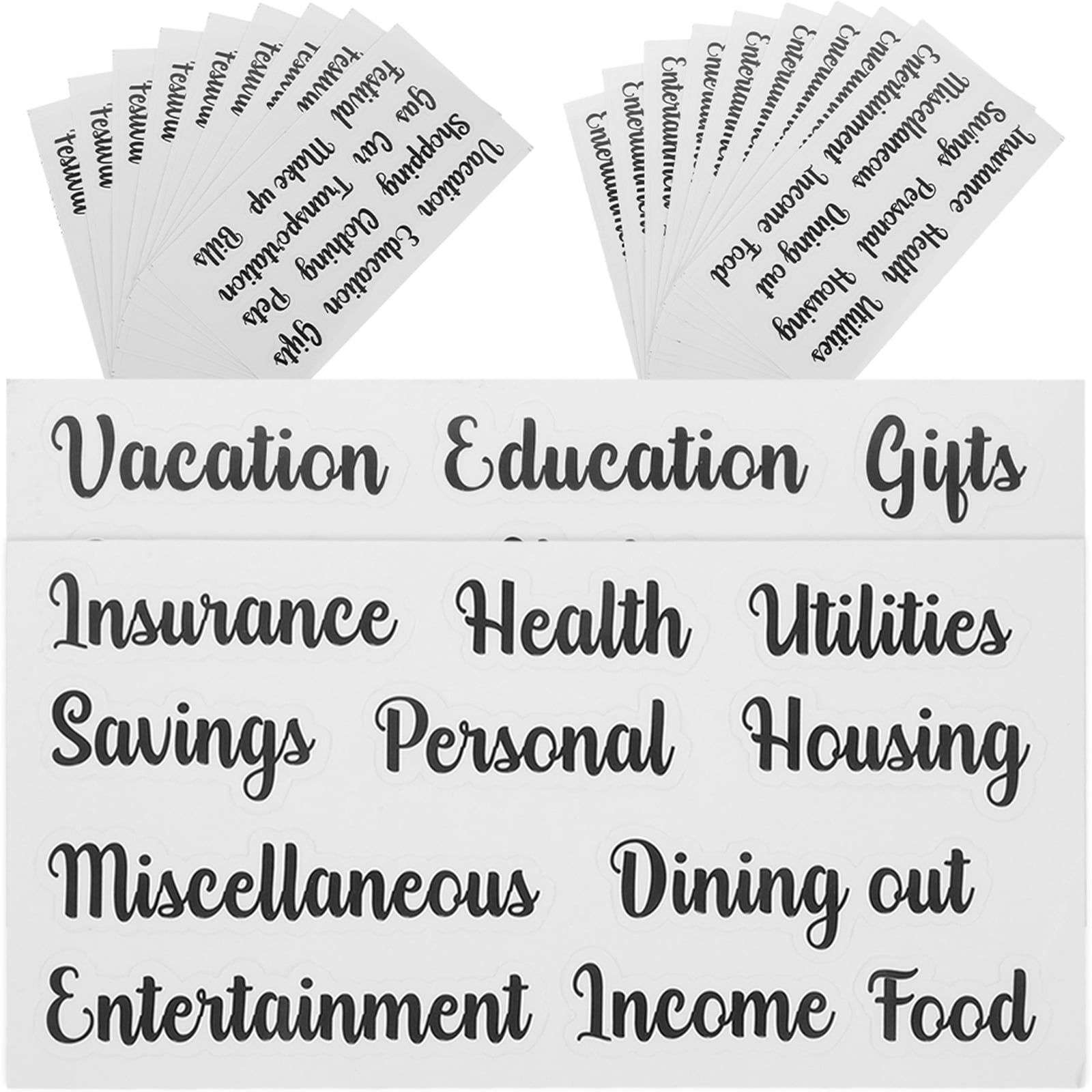 10 Sets Label Decals Cash Budget Sticker Pocket Envelope System ...