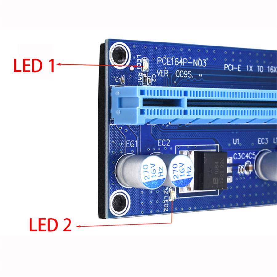 10 Sets USB 3.0 PCI-E Express 1x To 16x Extender Riser Card Adapter Power 24pin - Walmart.com