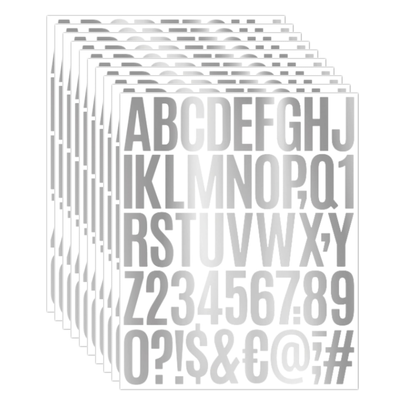10 Sets Vinyl Letter Stickers,2 inch Self Adhesive Alphabet Numbers ...