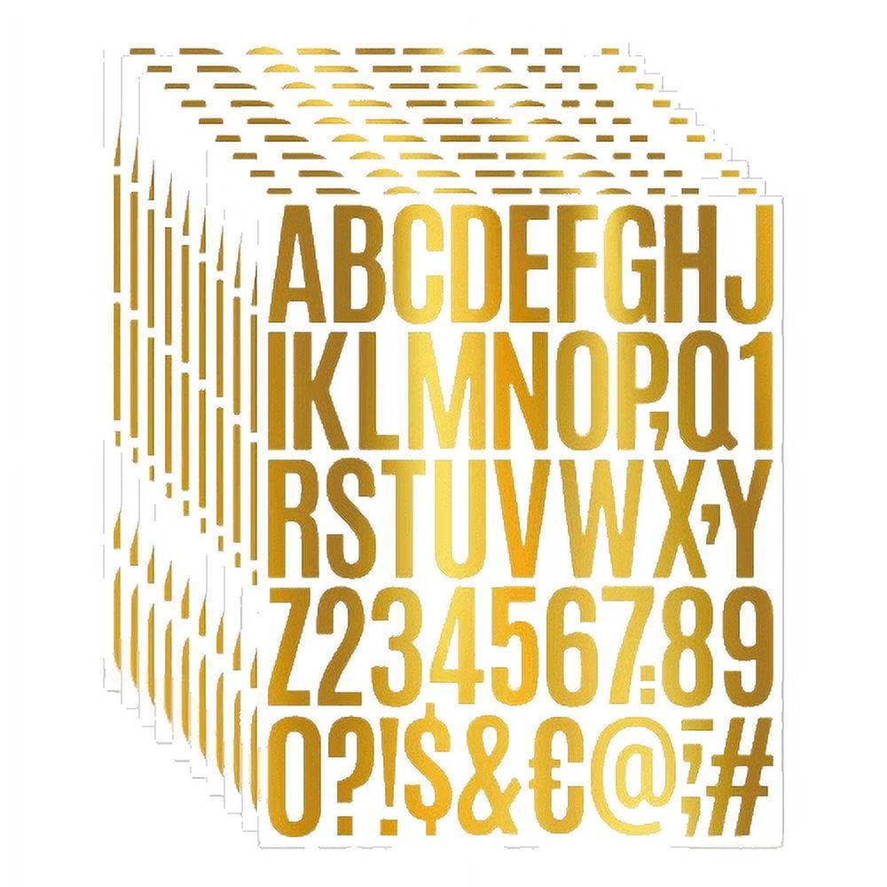 10 Sets Vinyl Letter Stickers,2 inch Self Adhesive Alphabet Numbers ...