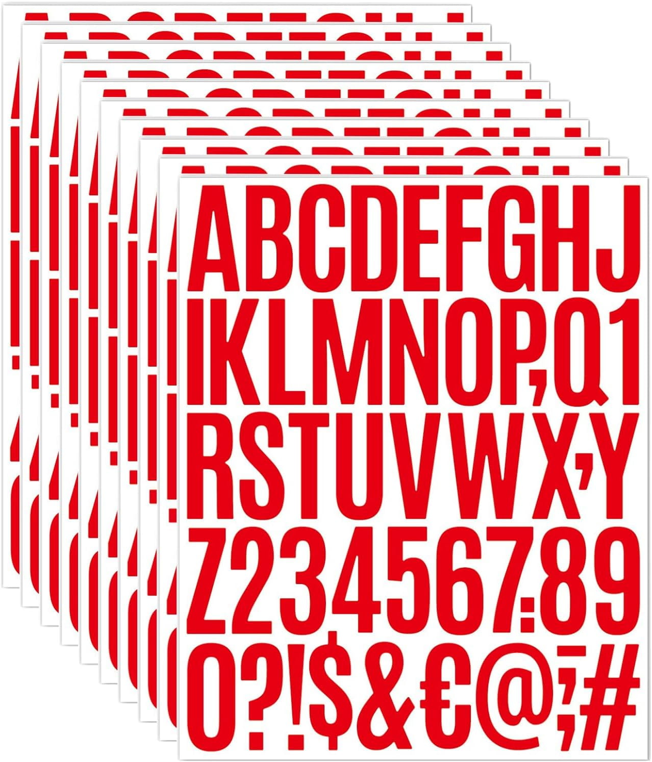10 Sets Vinyl Letter Stickers,2 inch Self Adhesive Alphabet Numbers ...