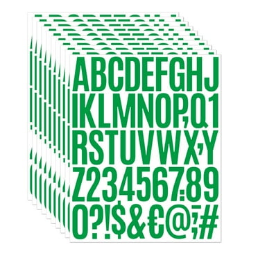 Chartpak Press-On Vinyl Uppercase Letters, Self Adhesive, Black, 3"h ...