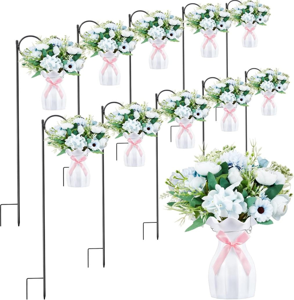 10 Sets Wedding Aisle Decorations for Wedding Ceremony Faux Rose ...