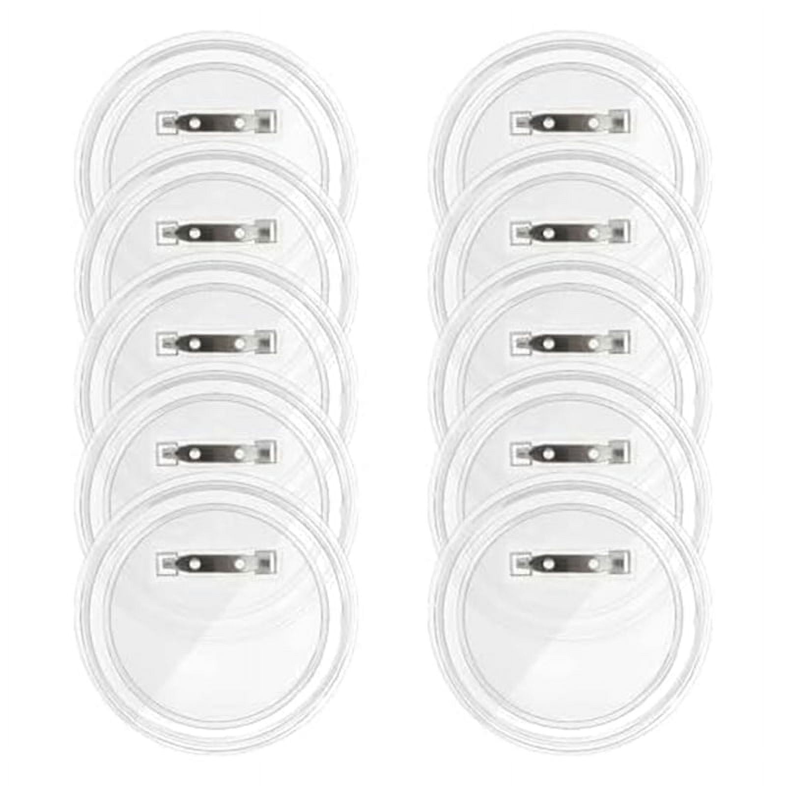 10 Sets of Button Making Blank Buttons Transparent Button Pins with Pin ...