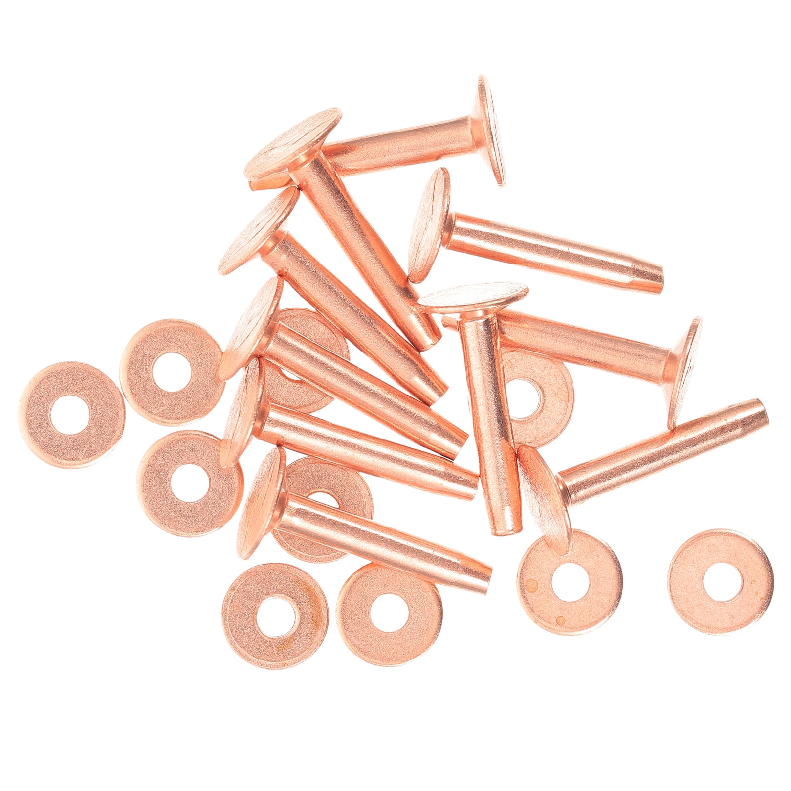 10 Sets of Copper Rivet Fastener Copper Rivets and Burrs Washers Rivets ...