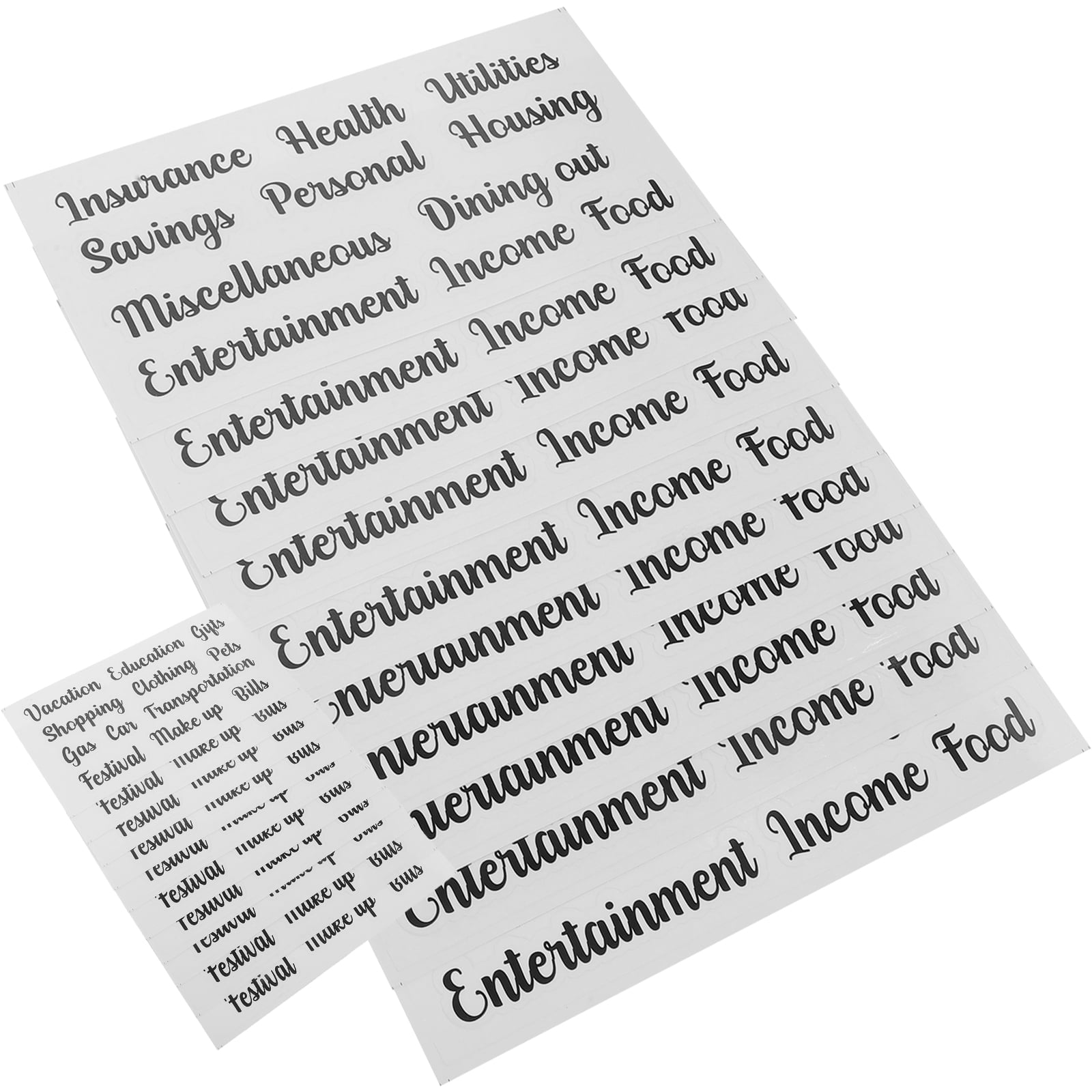 10 Sets of Daily Use Cash Envelope Labels Multi-function Label Stickers ...