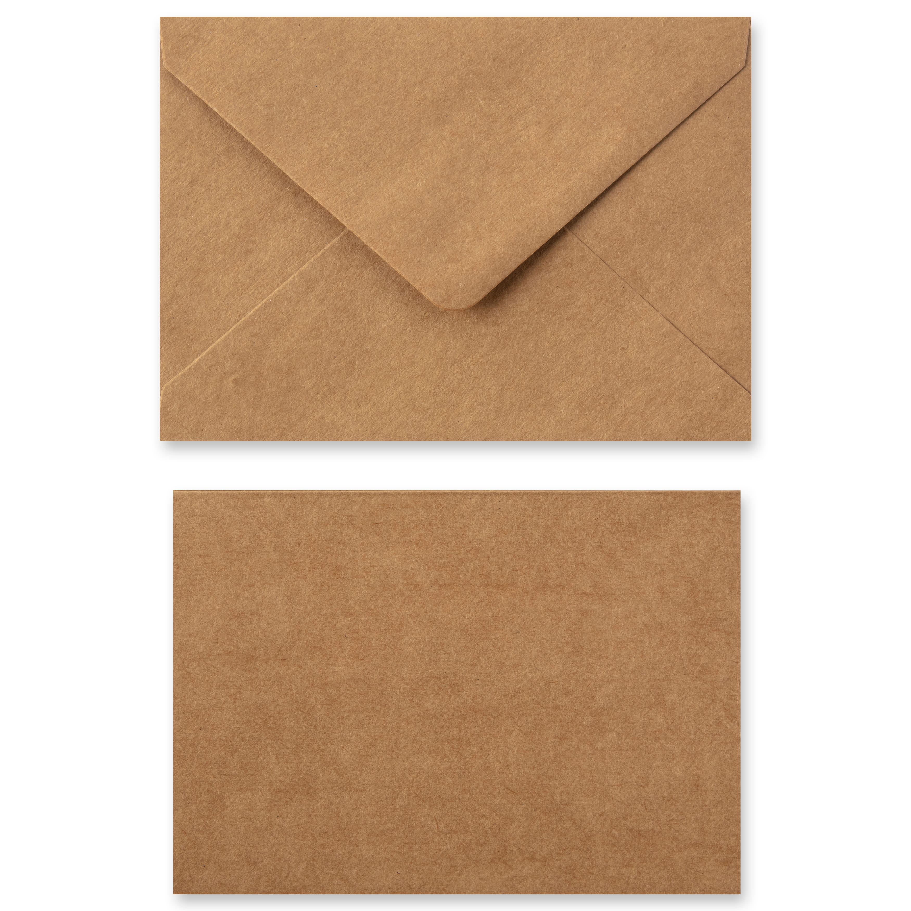 10 Sets of Kraft Flat Cards & Envelopes by Recollections™ - 5" x 7 ...
