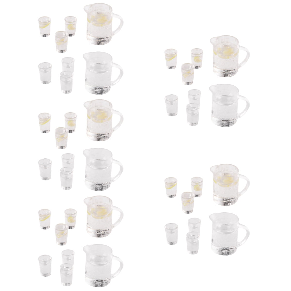 10 Sets of Mini Water Pitcher Cup Set Mini Lemonade Set Mini House ...