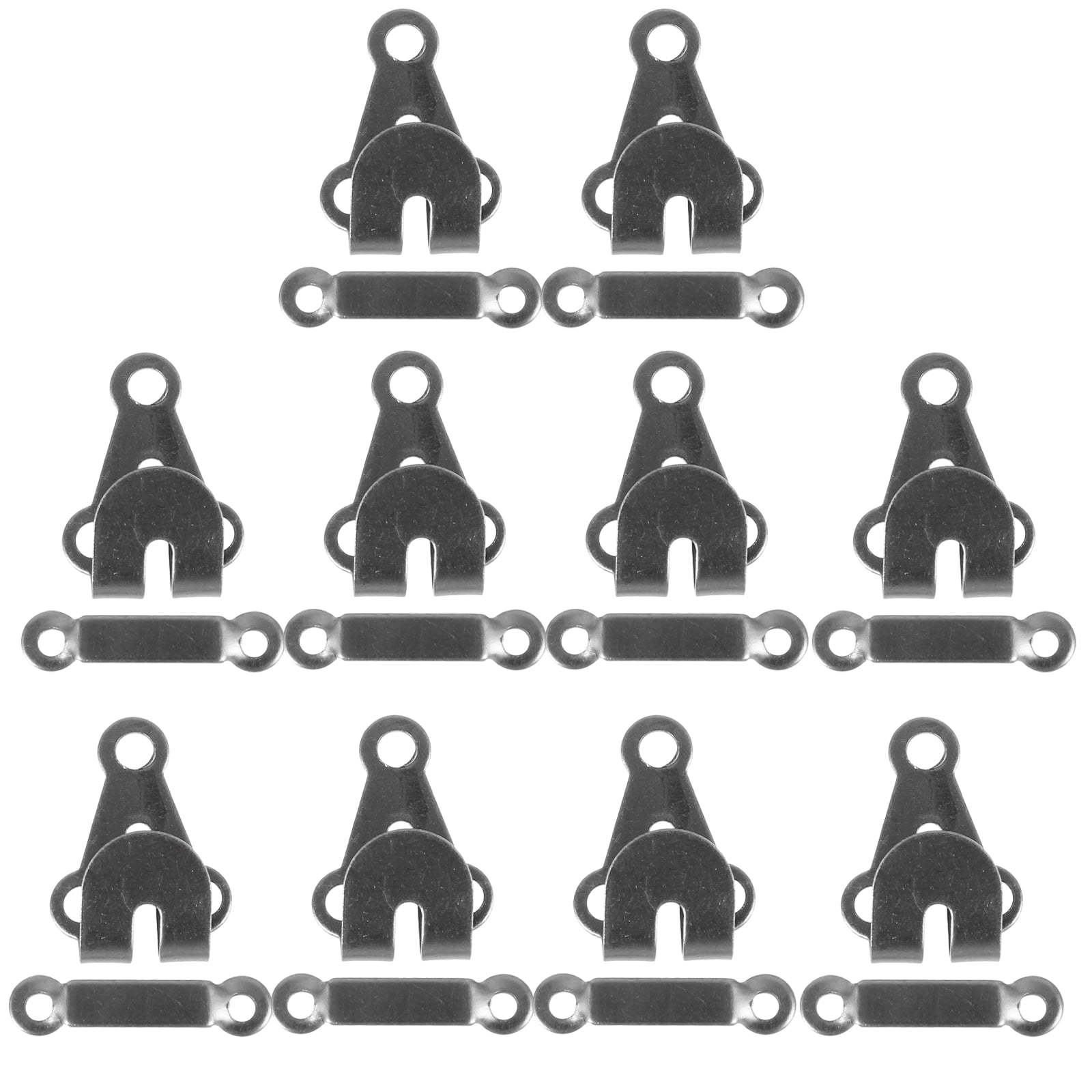 Worgeous 10 Sets Pants Hooks and Bars Metal Hook and Eye Fasteners for ...