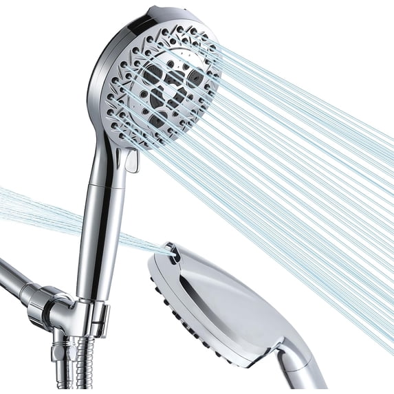 10 Settings Shower with Handheld, 5" High Showerhead Include 2 Wash ...